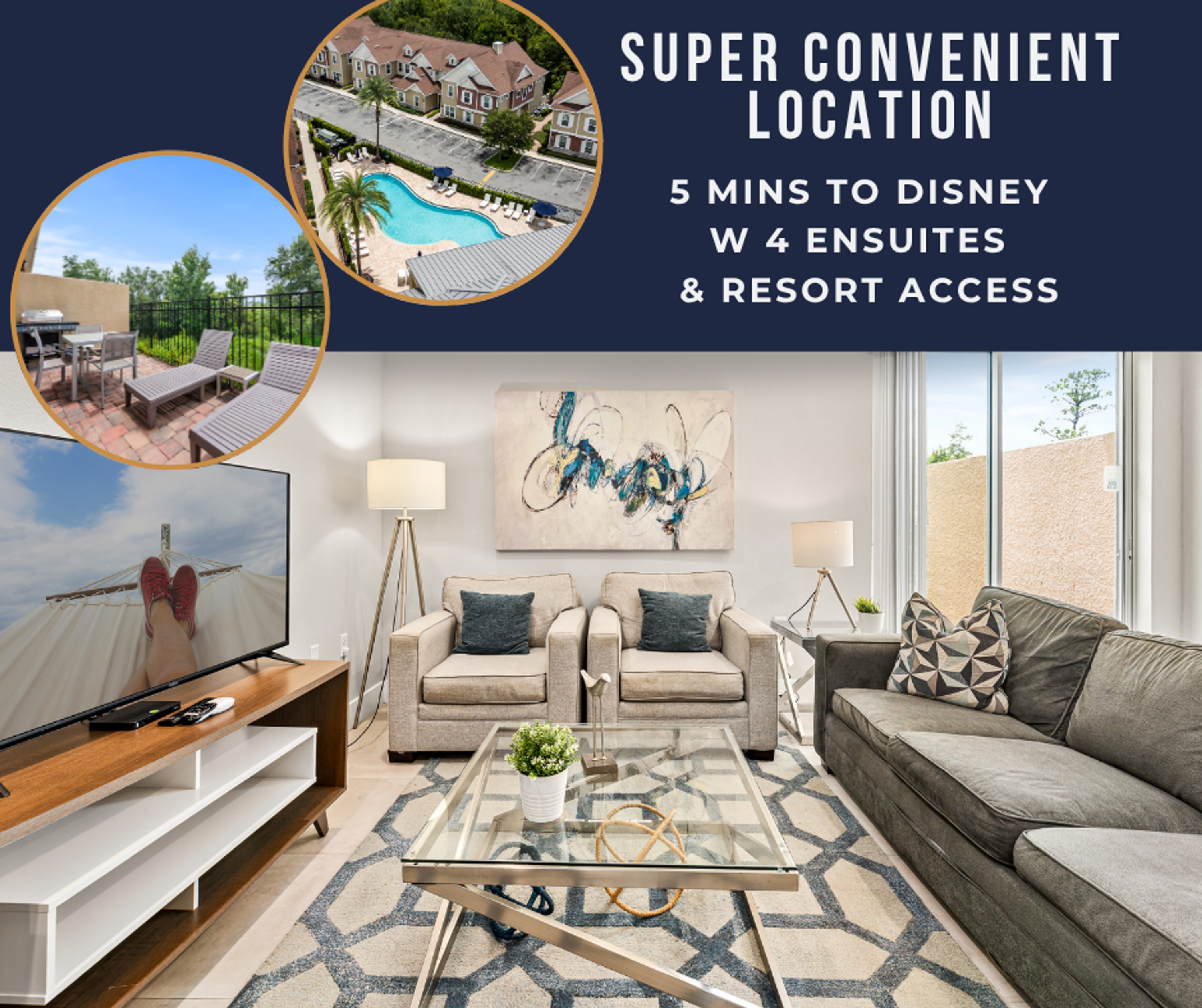 ♥ 4 Br 4 Ba Villa | 5min→disneyworld |1804ft²| Gym - Celebration, FL