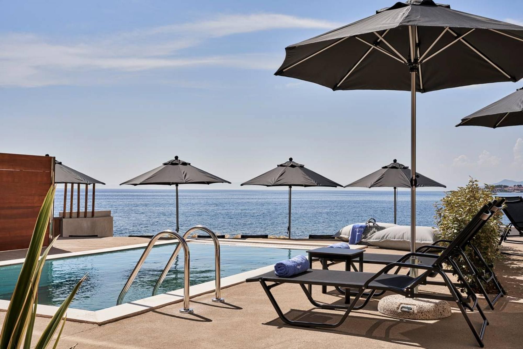 Stay at Beachfront Alassa Villas with Private Pools in Agios Dimitrios ...